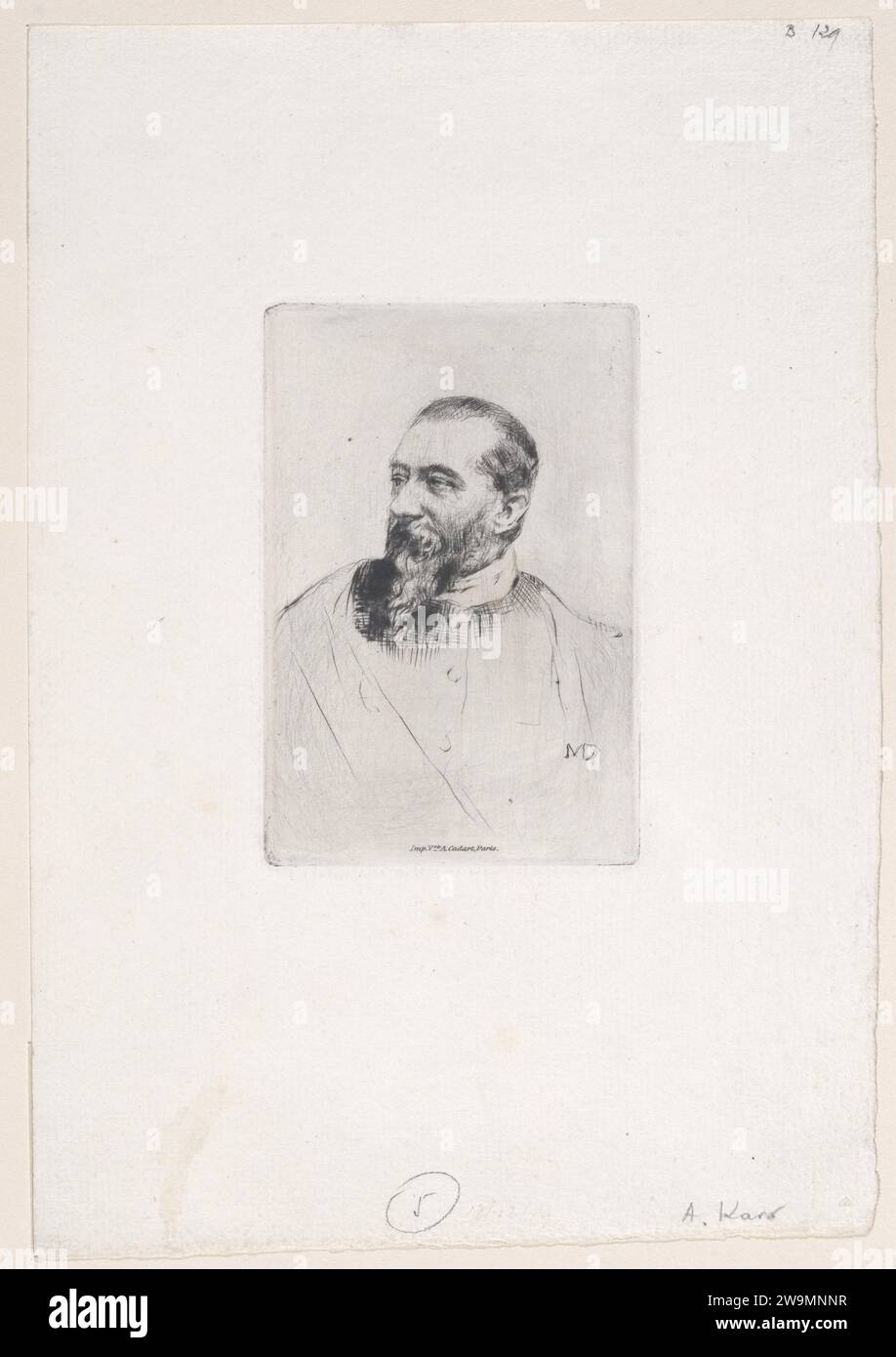 Portrait of Alphonse Karr 1922 by Alfred Cadart Stock Photo - Alamy