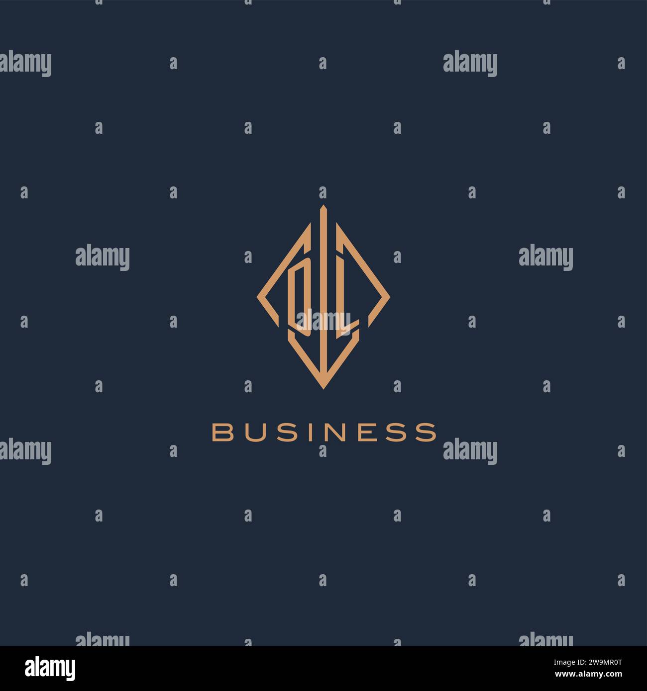 Monogram DL logo with diamond rhombus style, Luxury modern logo design ...