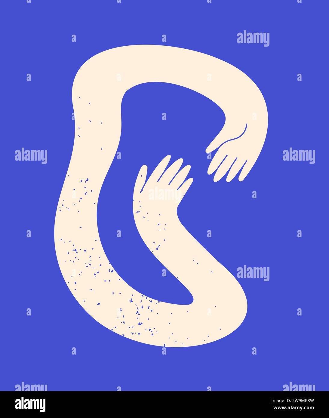 Abstract wiggling gesticulating hands vector Stock Vector Image & Art ...