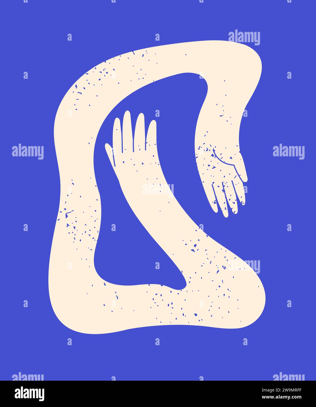 Abstract wiggling gesticulating hands vector Stock Vector Image & Art ...