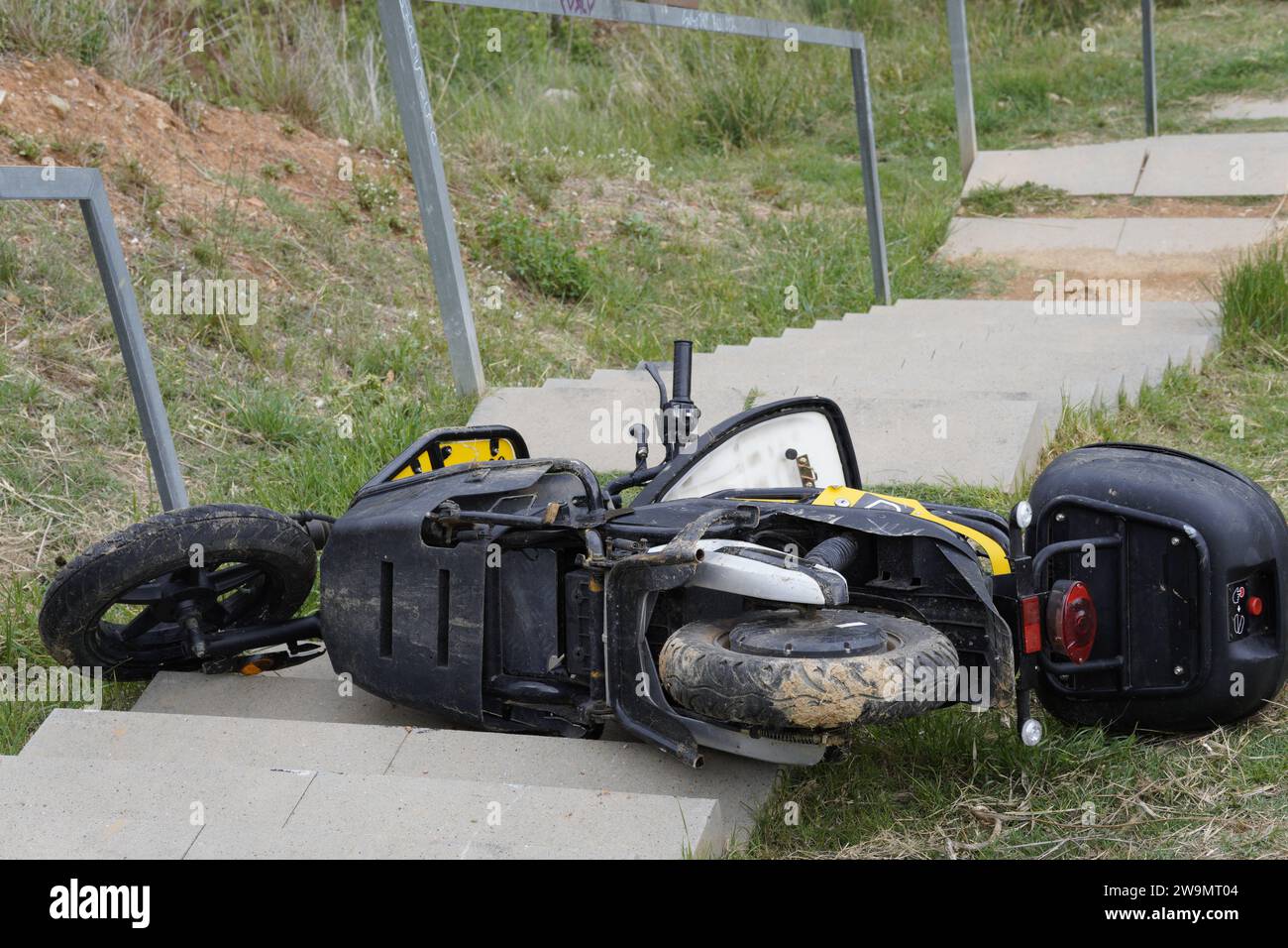 Damaged scooter hi-res stock photography and images - Alamy