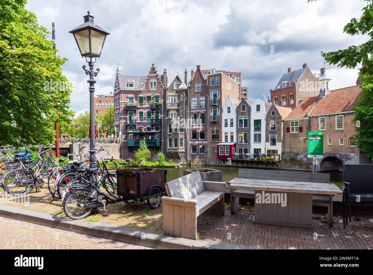 The historic district of Delfshaven in Rotterdam, Netherlands, is known ...
