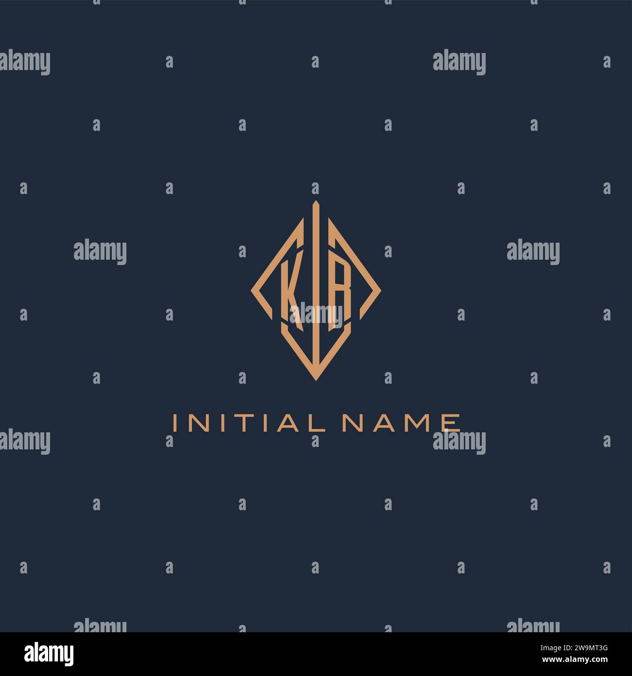 Monogram KR logo with diamond rhombus style, Luxury modern logo design ...