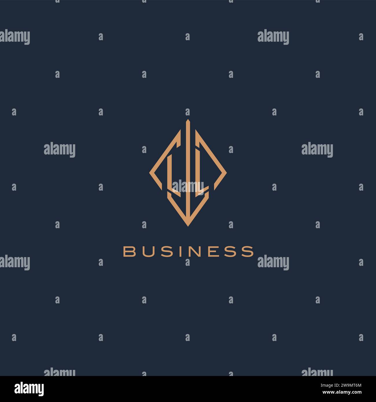 Monogram LL logo with diamond rhombus style, Luxury modern logo design ...