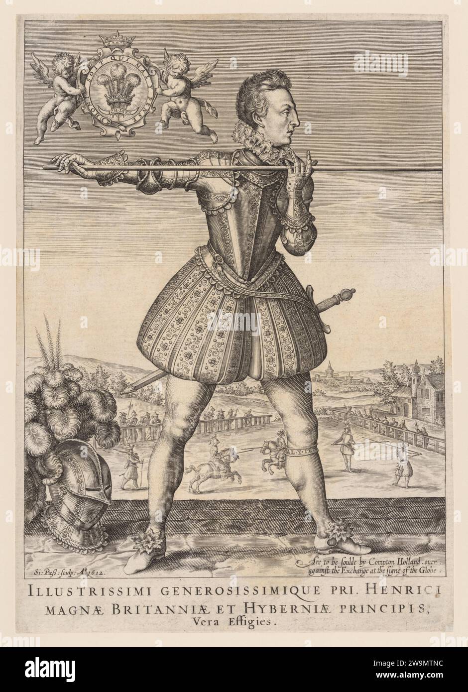 Henry Frederick, Prince of Wales, with the pike 1928 by Compton Holland ...