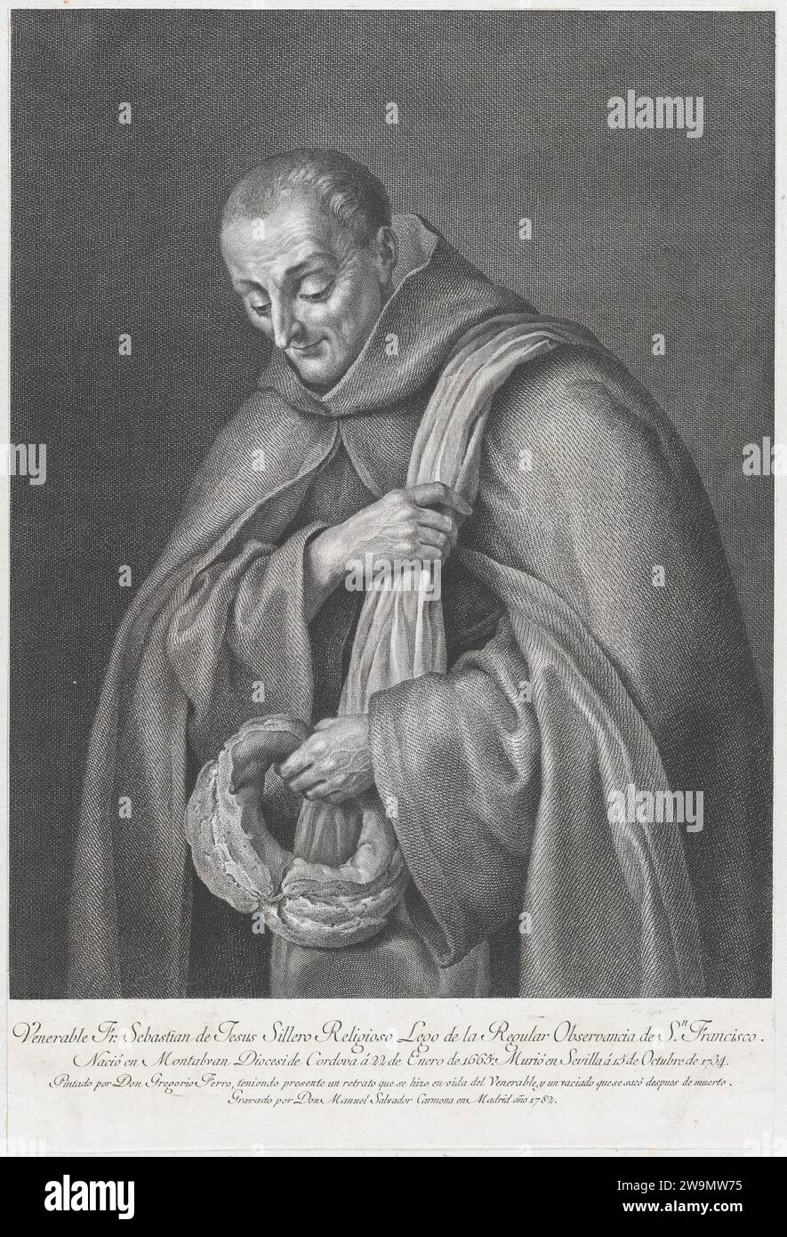 Portrait of the venerable Franciscan Father Sebastian Sillero 1962 by ...