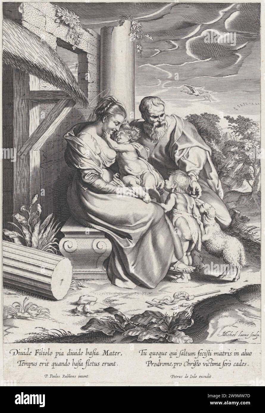 The Holy Family with Saint John the Baptist 1951 by Pieter de Jode I ...