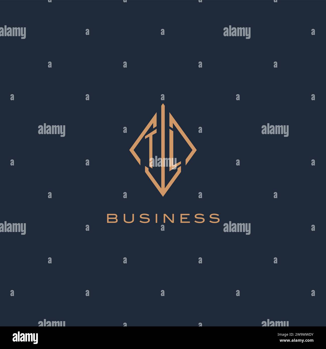 Monogram TL logo with diamond rhombus style, Luxury modern logo design ...