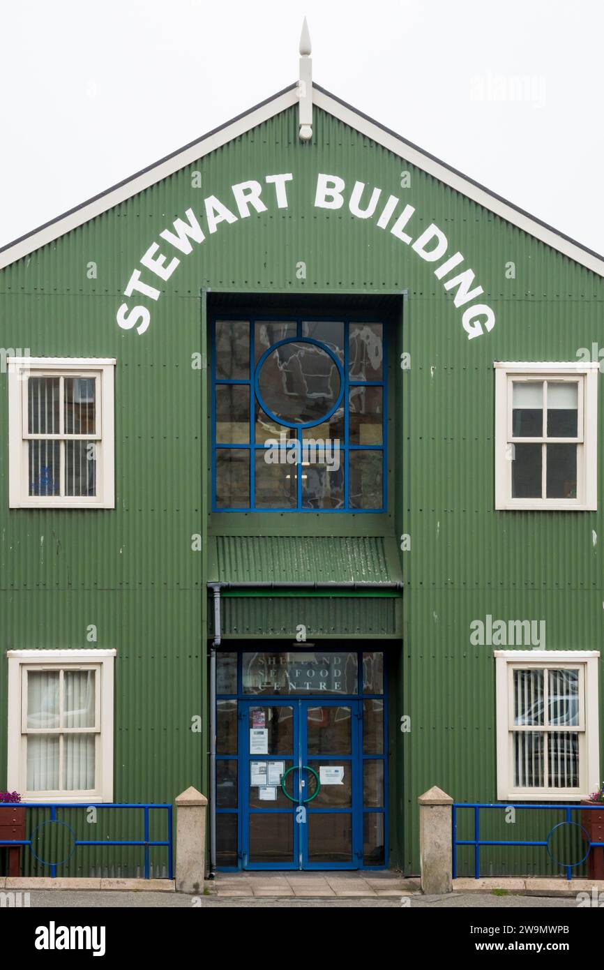 The Stewart Building in Lerwick, designed with green corrugated ...
