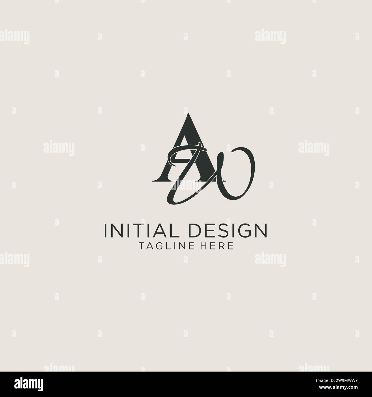Aw initials logo hi-res stock photography and images - Alamy
