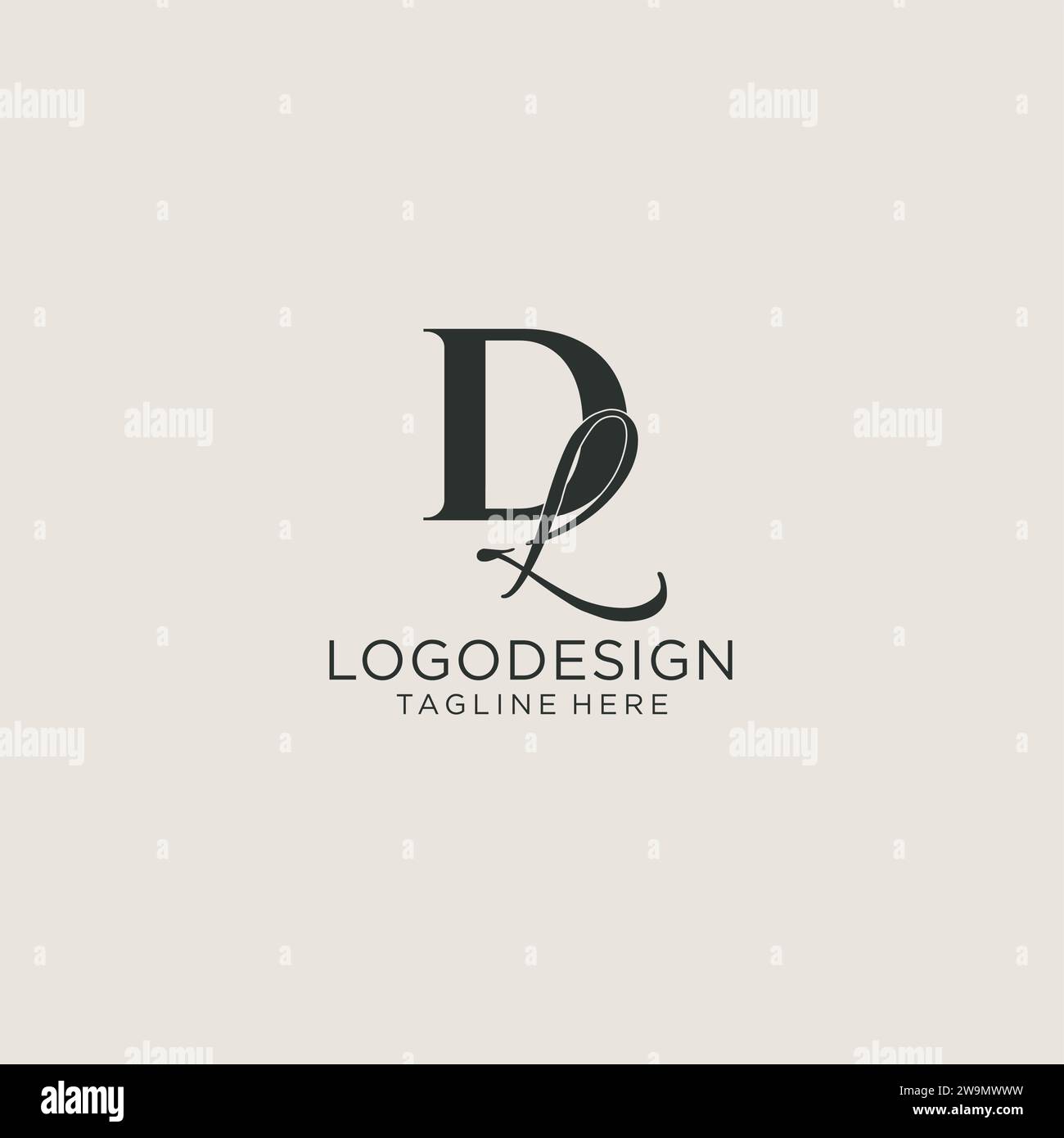 Initials DL letter monogram with elegant luxury style. Corporate ...
