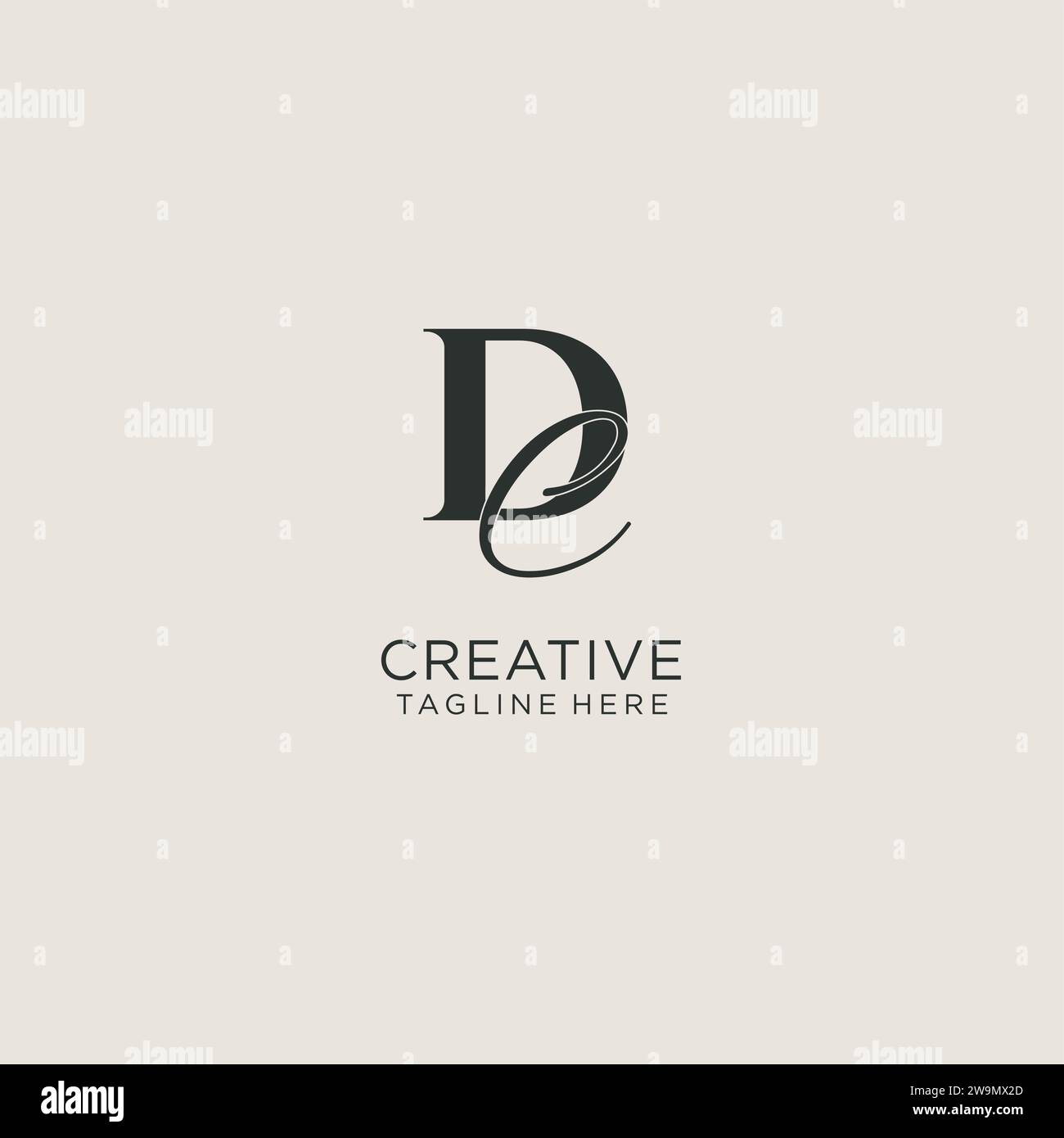 Initials DC letter monogram with elegant luxury style. Corporate ...