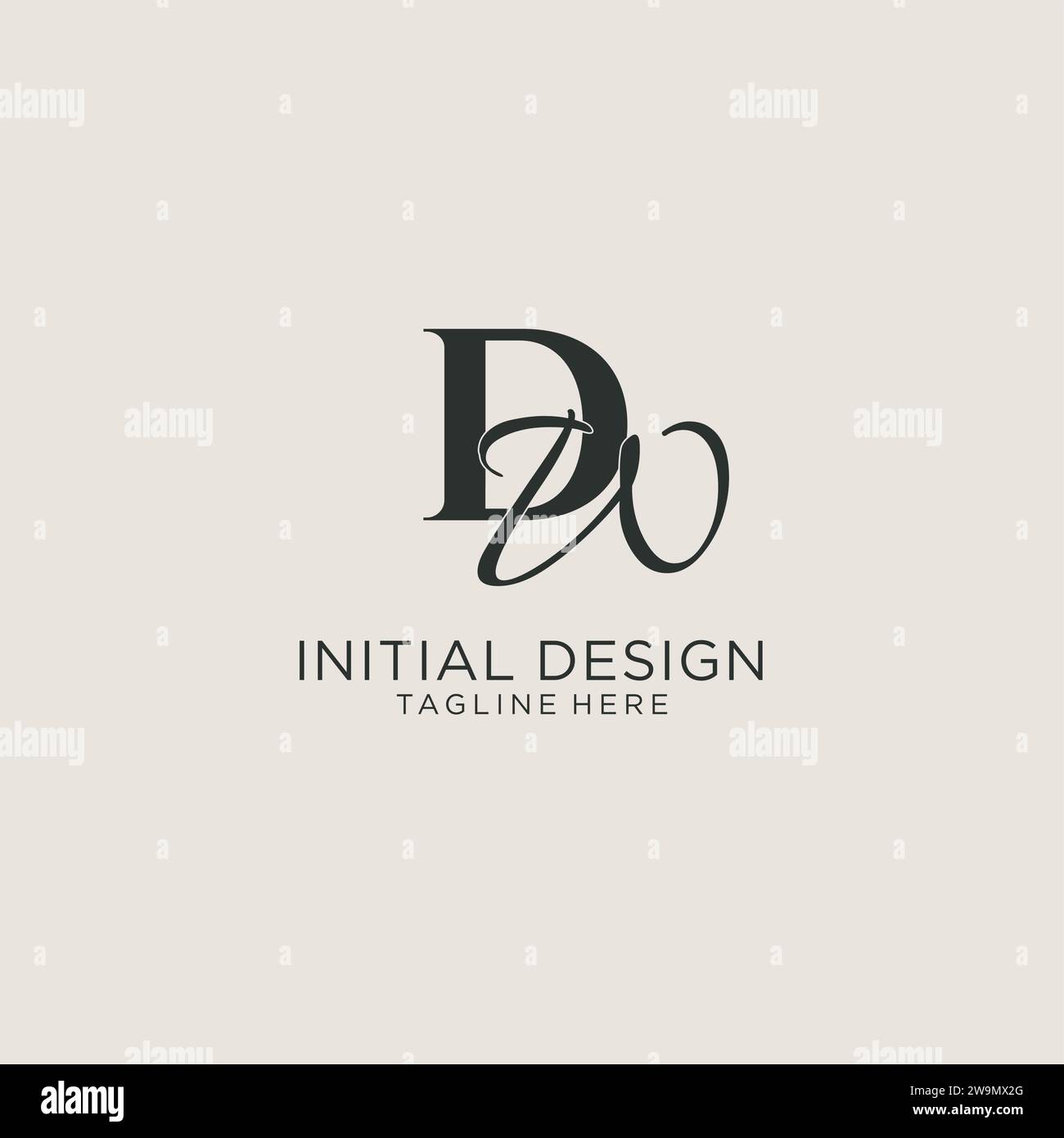 Dw initials logo hi-res stock photography and images - Alamy