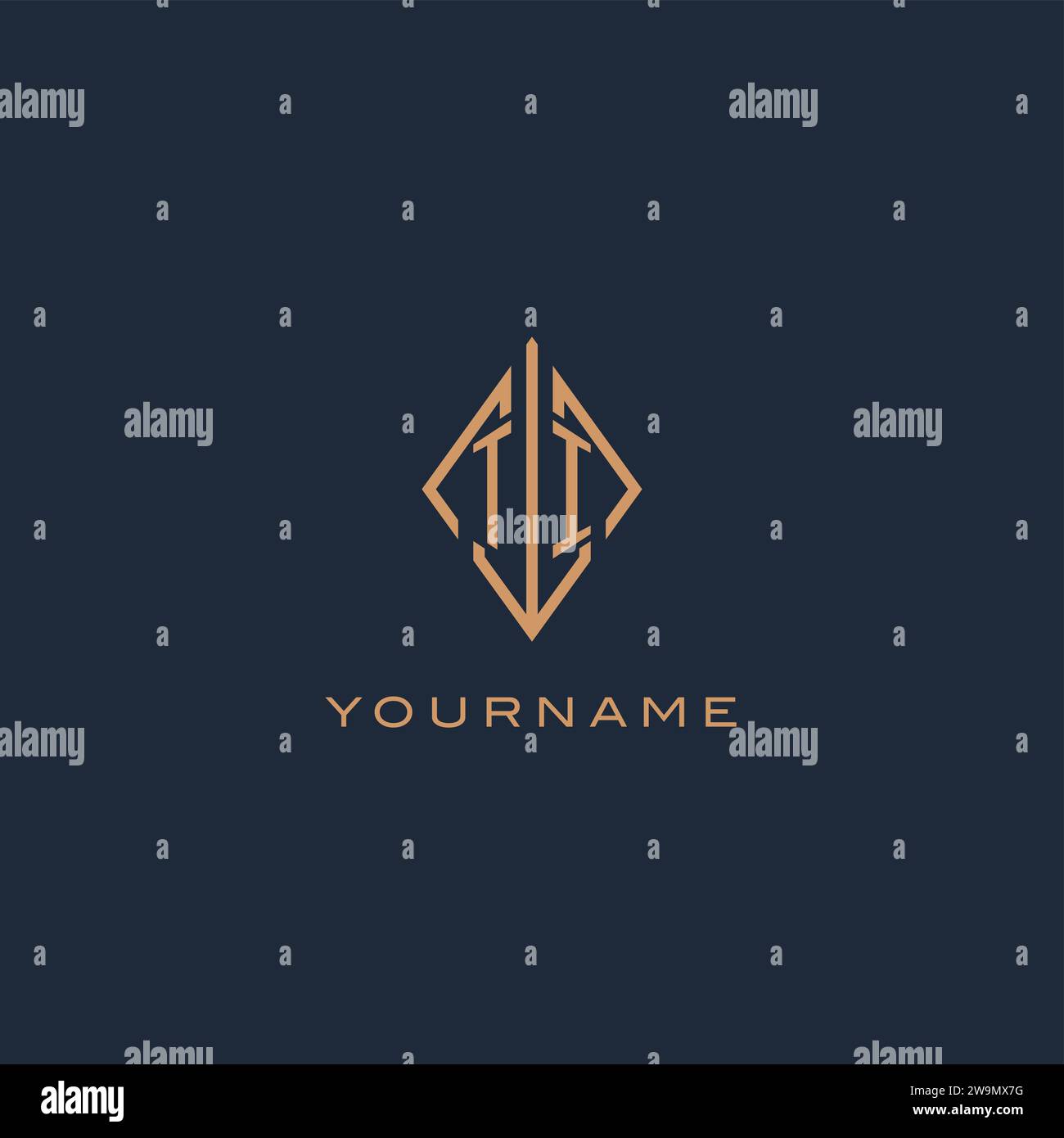 Monogram TI logo with diamond rhombus style, Luxury modern logo design ...