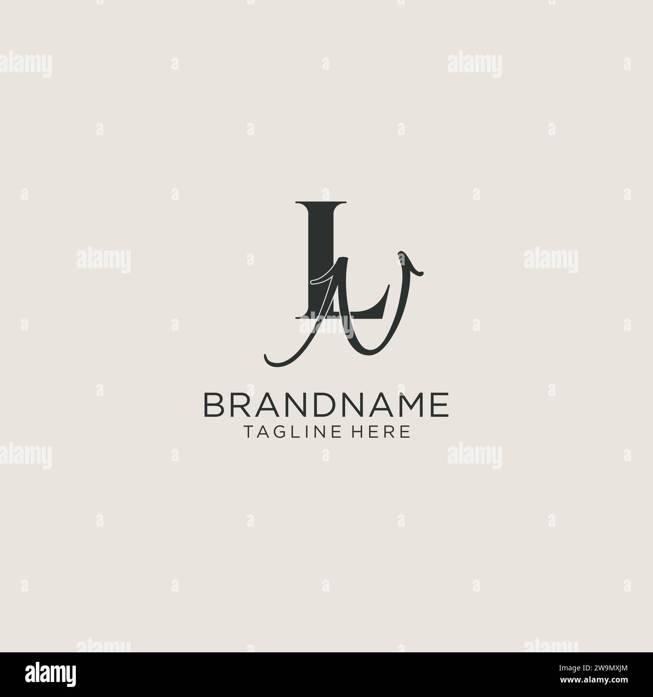 Initials LN letter monogram with elegant luxury style. Corporate ...