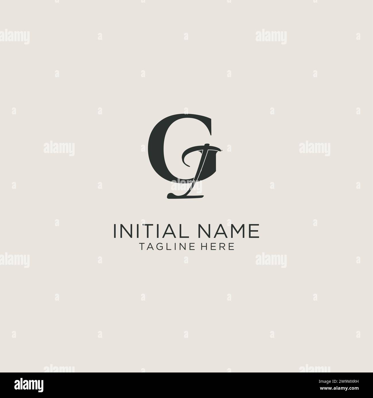 Gi initials logo hi-res stock photography and images - Alamy
