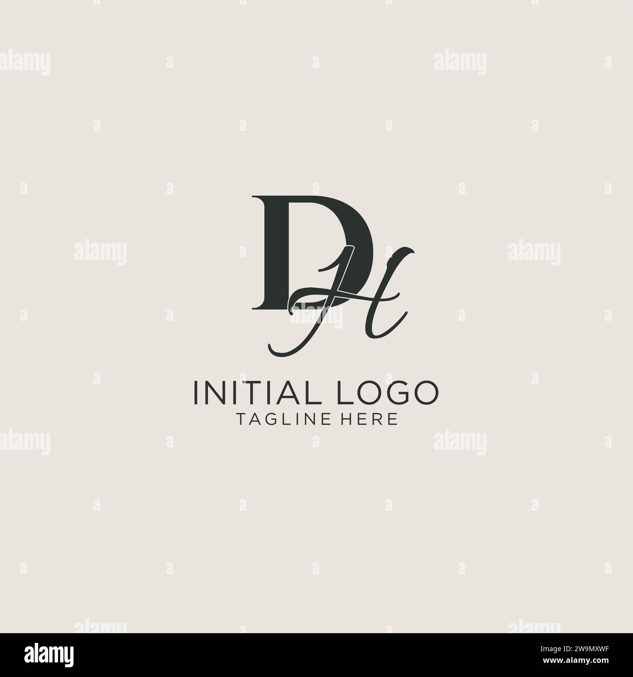 Letter dh vector vectors hi-res stock photography and images - Alamy