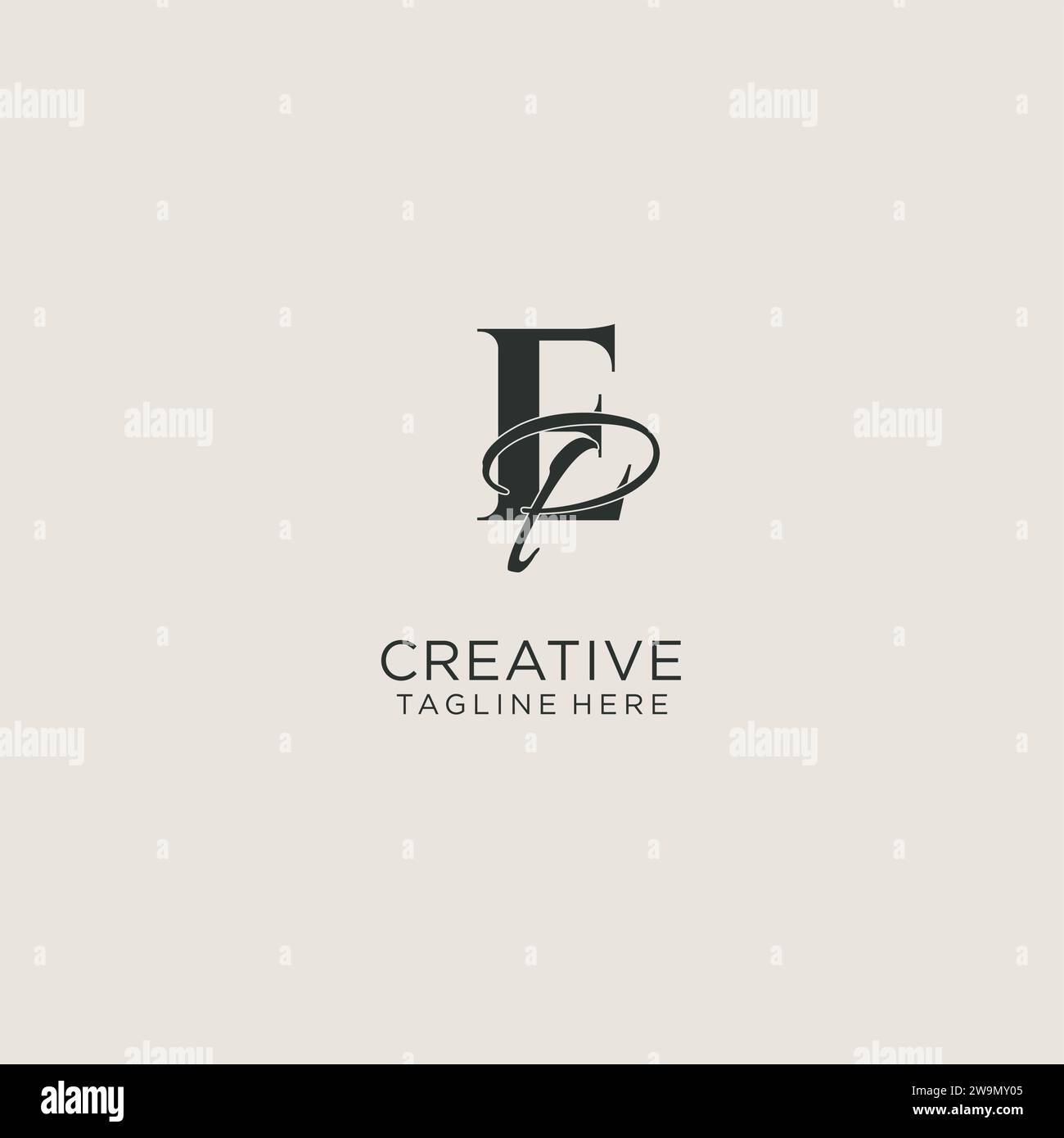 Initials EP letter monogram with elegant luxury style. Corporate ...