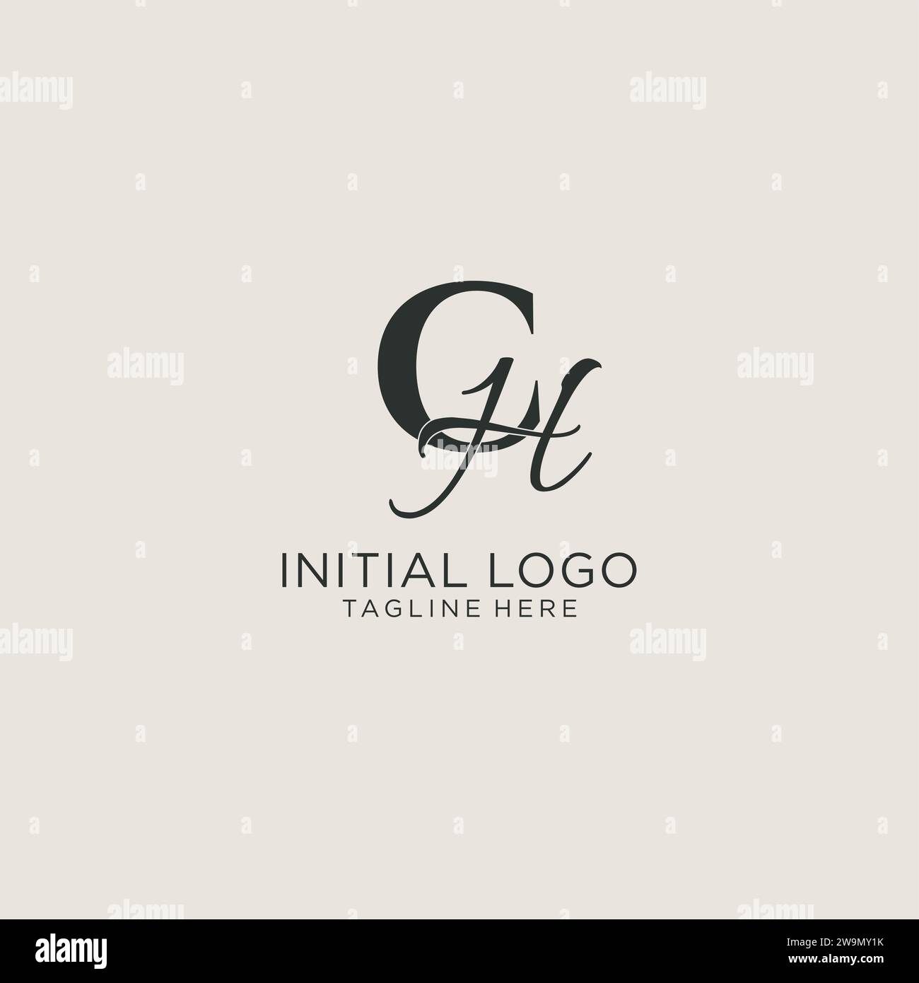 Initials CH letter monogram with elegant luxury style. Corporate ...