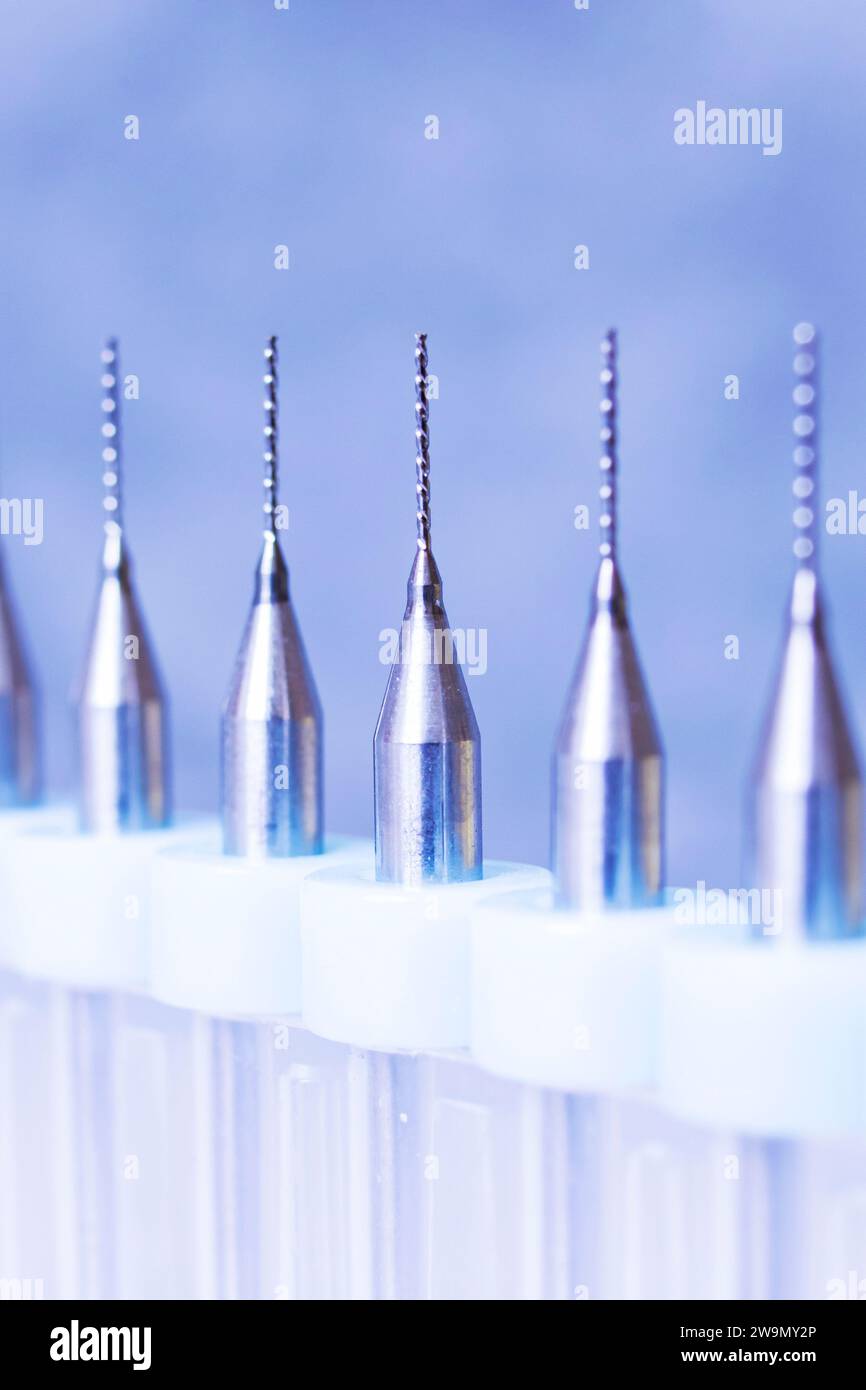 Dental drill attachment set on gray background close up Stock Photo - Alamy