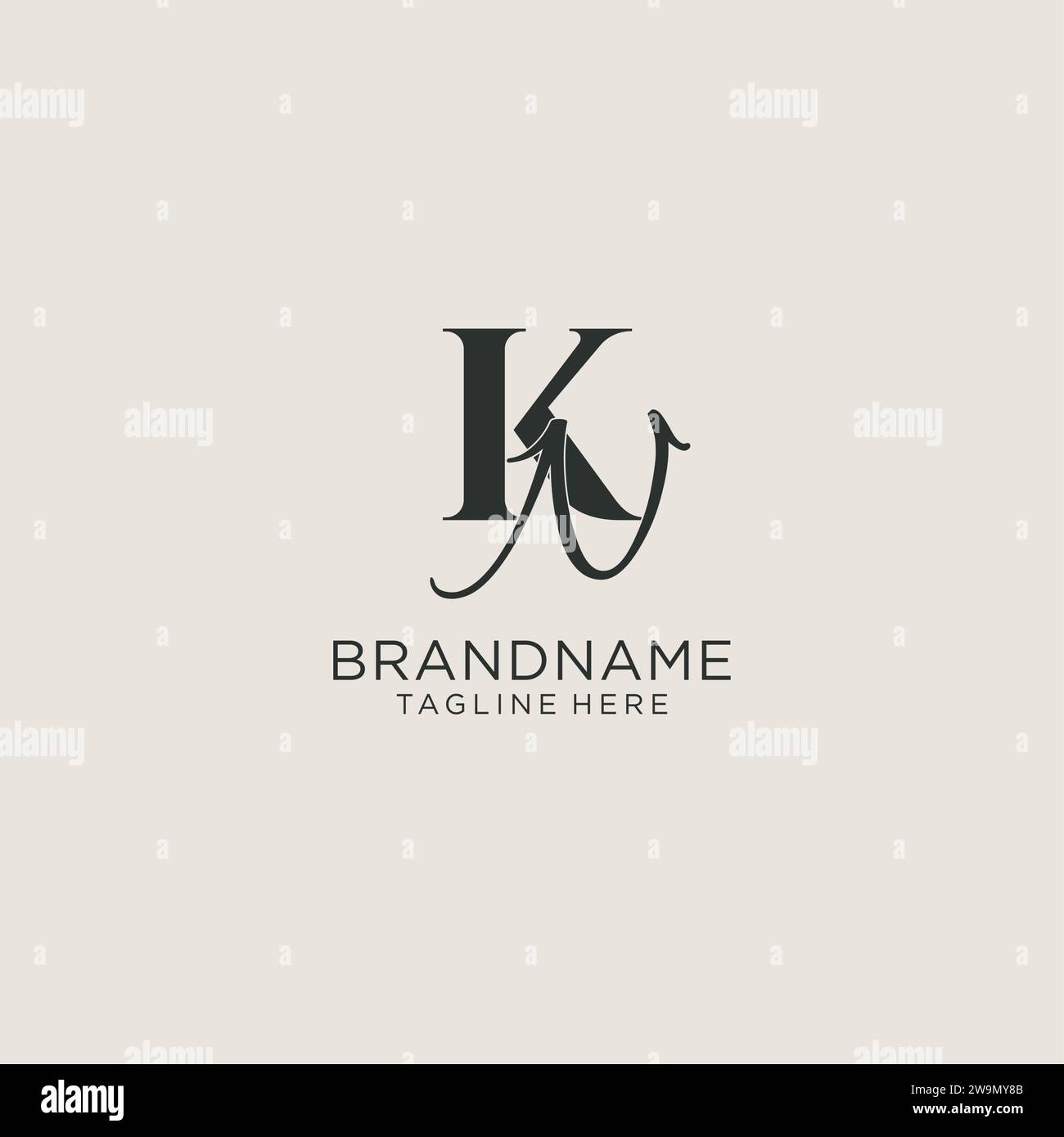 Letter kn logo hi-res stock photography and images - Alamy