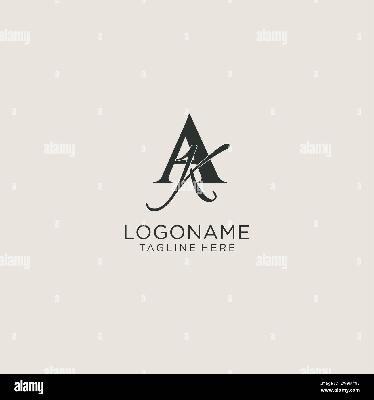 Ak initials logo hi-res stock photography and images - Alamy