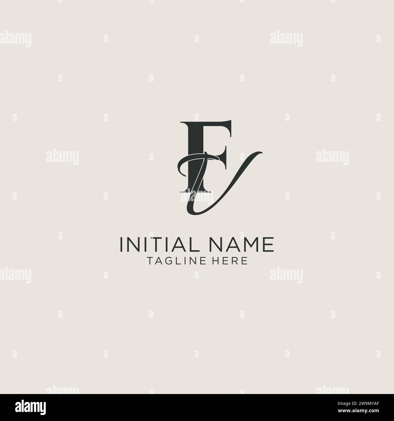 Fv initials logo hi-res stock photography and images - Alamy