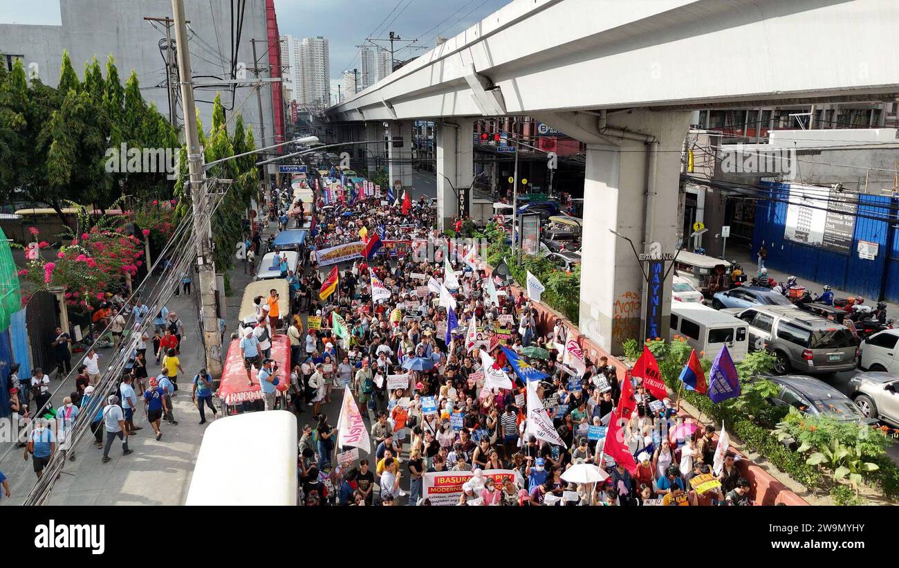 Manila, Philippines. 29th December 2023. Jeepney operators, drivers and ...
