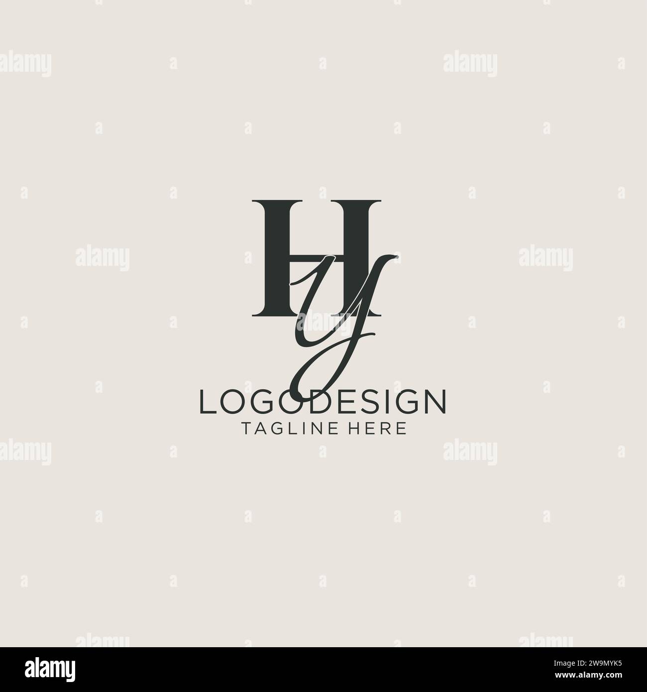 Initials HY letter monogram with elegant luxury style. Corporate ...