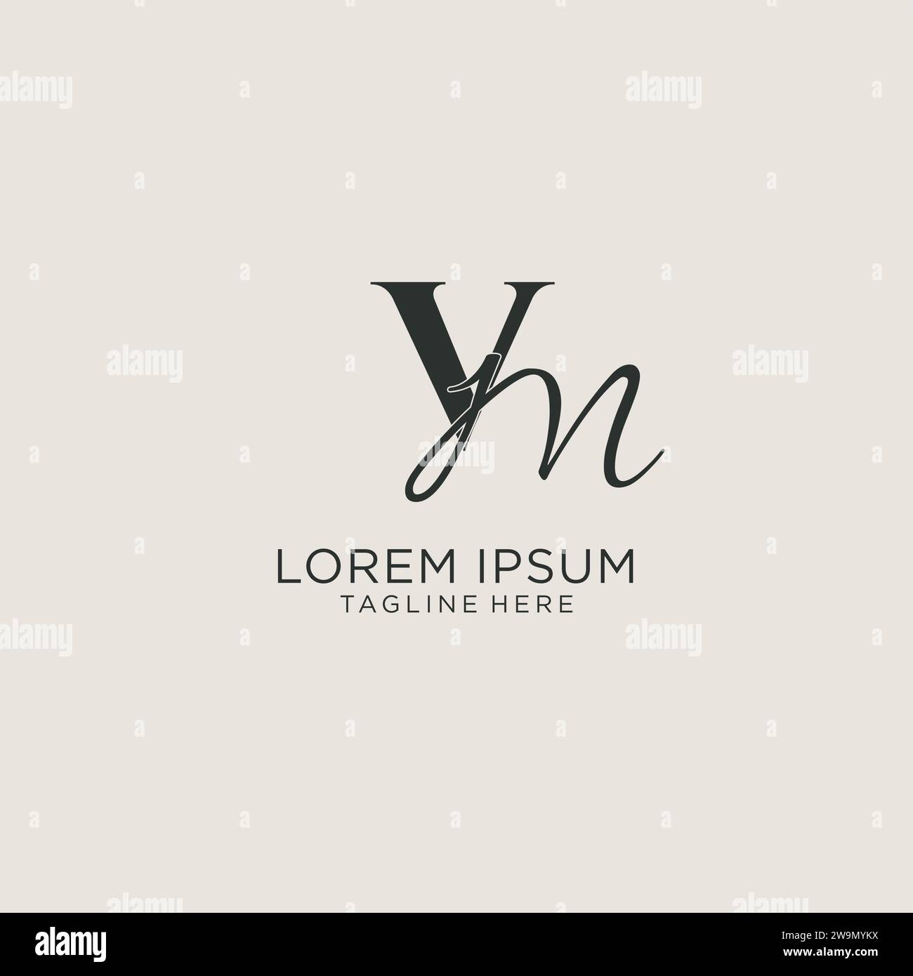 Initials VM letter monogram with elegant luxury style. Corporate ...