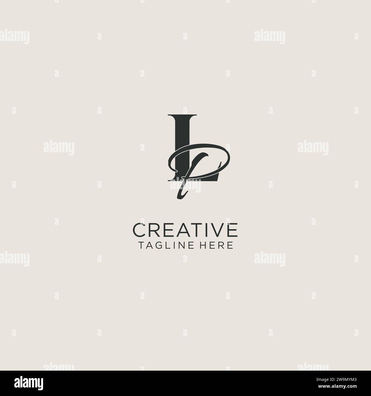 Initials LP letter monogram with elegant luxury style. Corporate ...