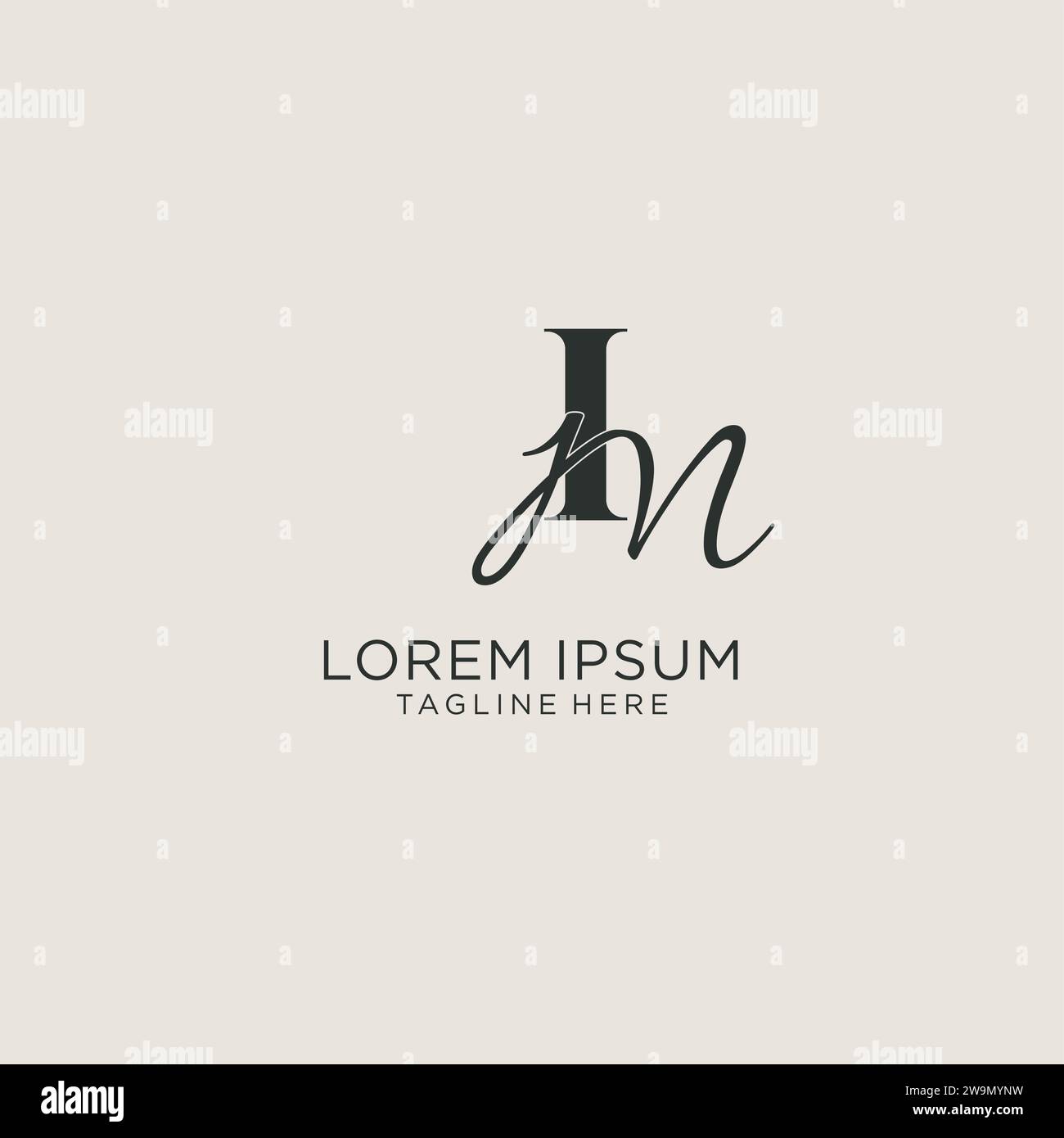 Initials IM letter monogram with elegant luxury style. Corporate ...