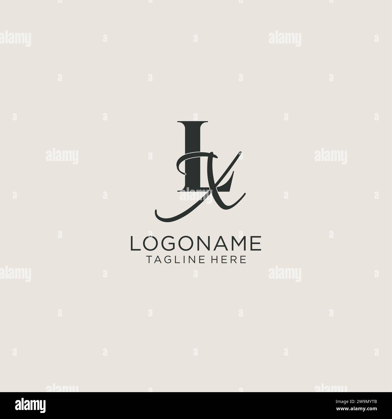 Initials LX letter monogram with elegant luxury style. Corporate ...
