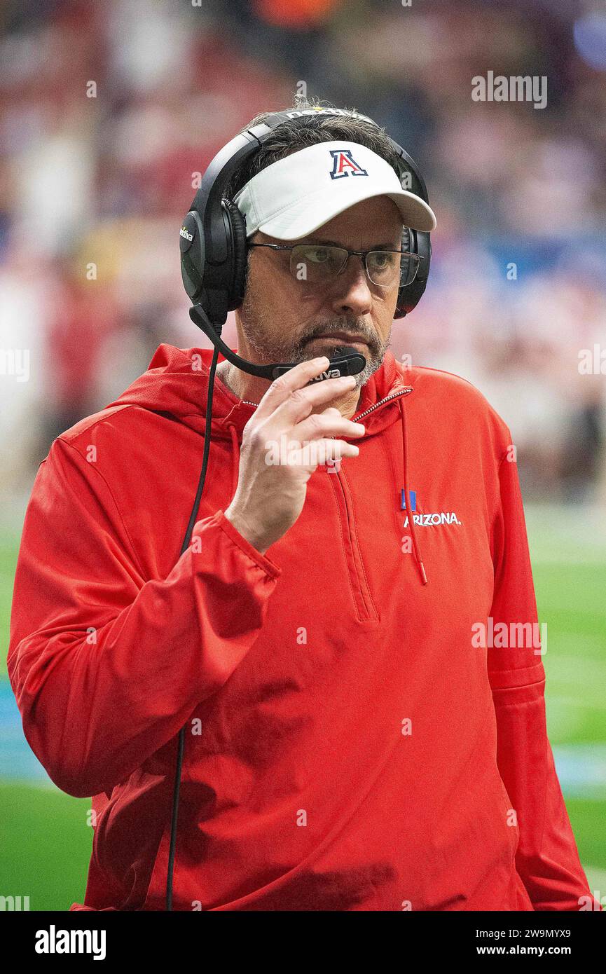December 28, 2023: University of Arizona Head Coach Jedd Fisch in ...