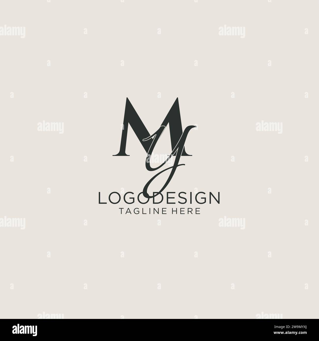 Initials MY letter monogram with elegant luxury style. Corporate ...