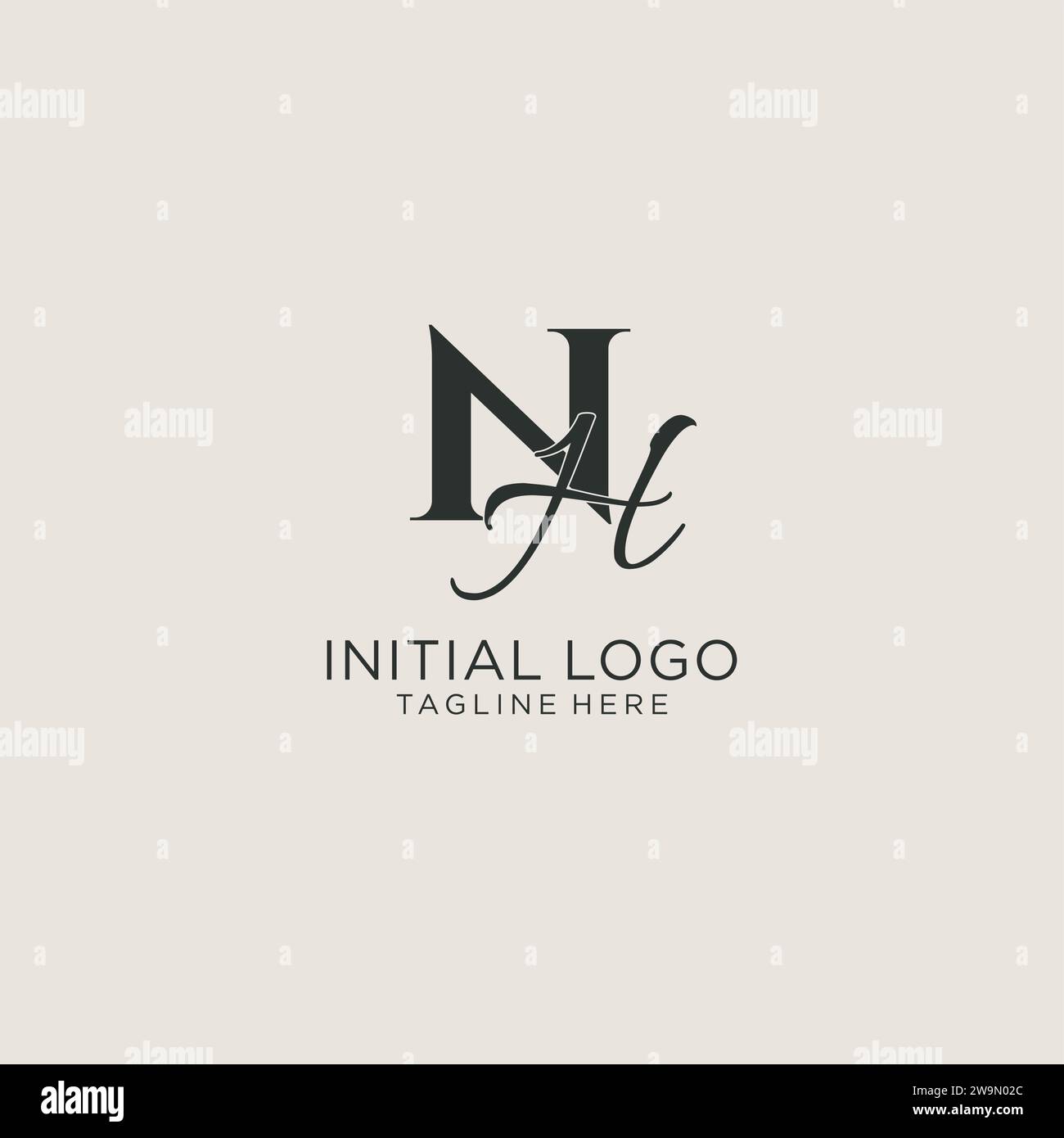 Letter nh logo vector vectors hi-res stock photography and images - Alamy