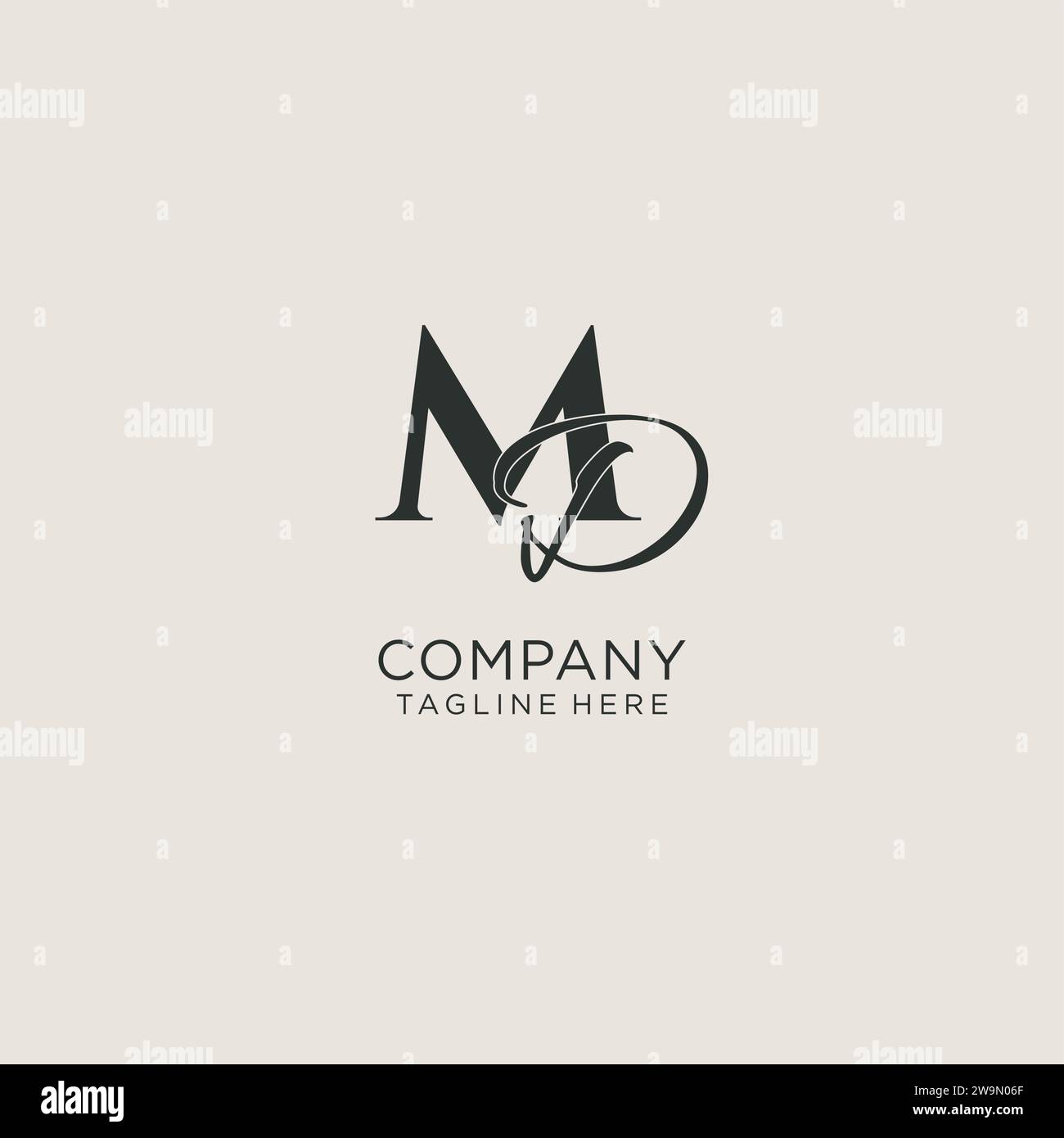 Initials MD letter monogram with elegant luxury style. Corporate ...