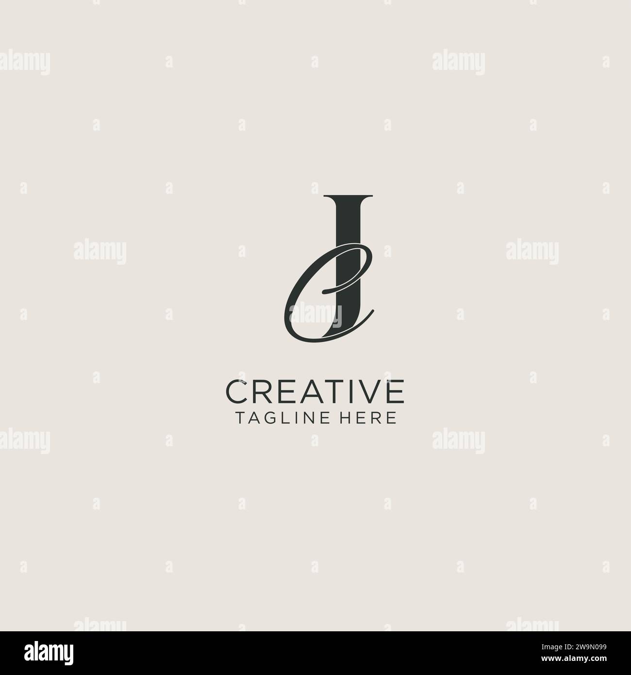 Initials JC letter monogram with elegant luxury style. Corporate ...
