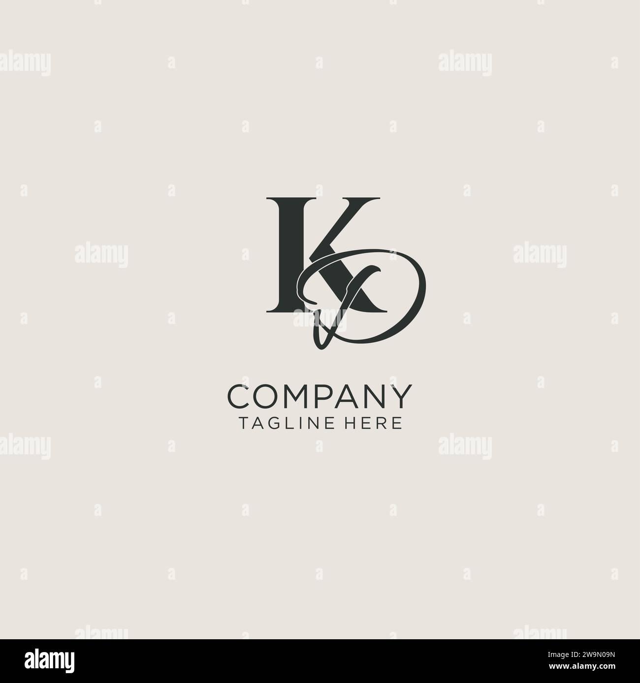 Initials KD letter monogram with elegant luxury style. Corporate ...