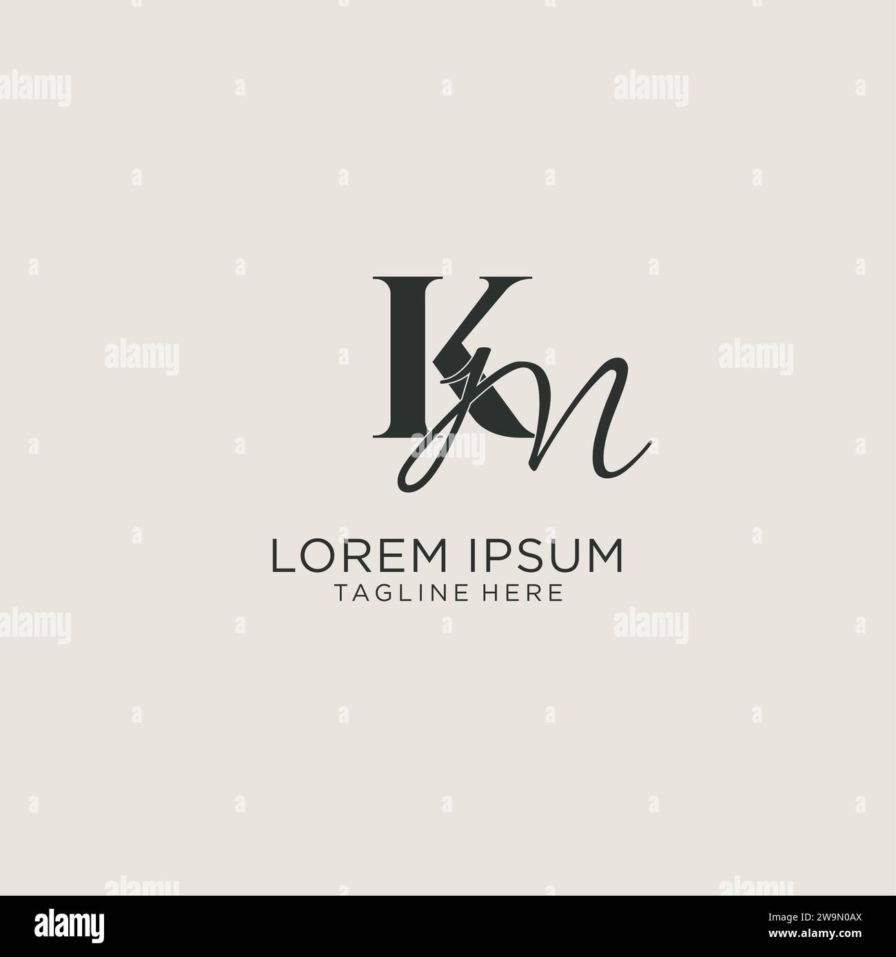 Letter km logo Stock Vector Images - Alamy