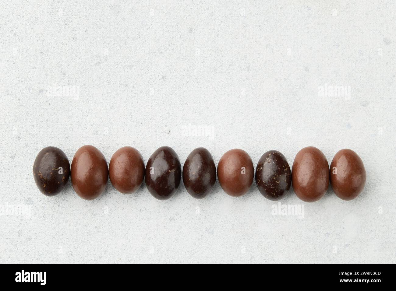 Traditional Easter Portuguese candies. A bunch of chocolates on white ...