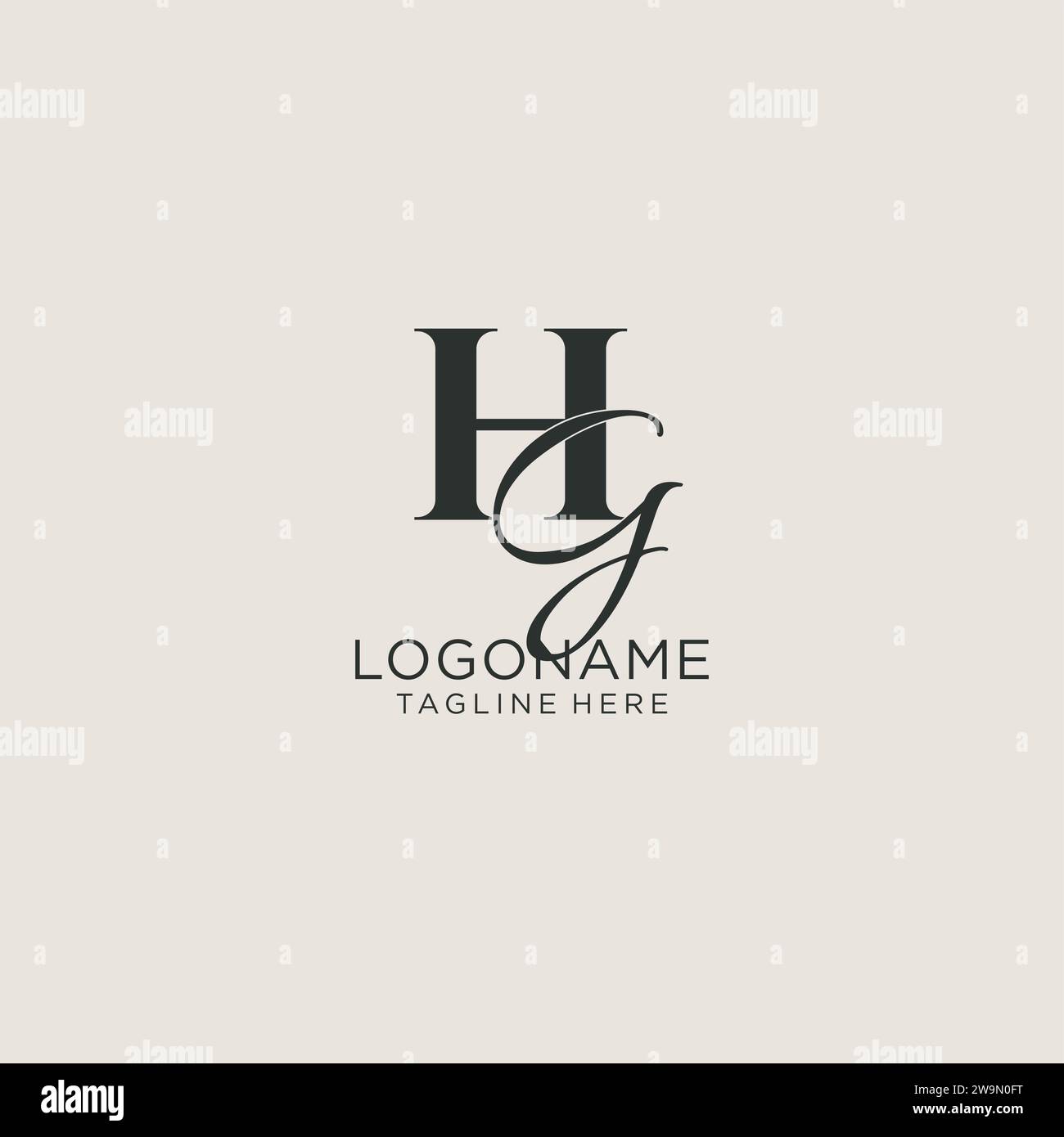 Hg initials logo hi-res stock photography and images - Alamy