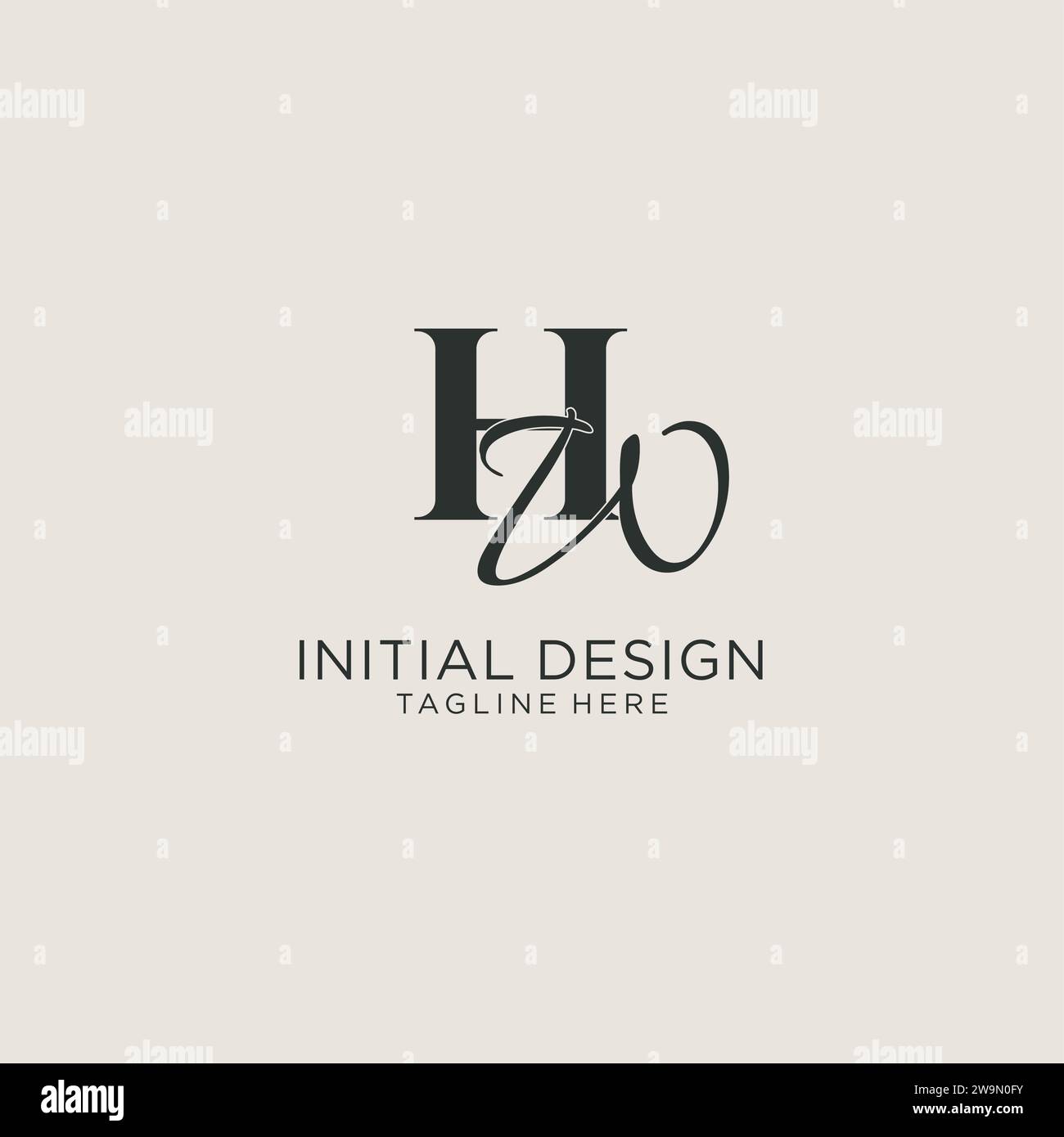 Letter hw logo hi-res stock photography and images - Alamy