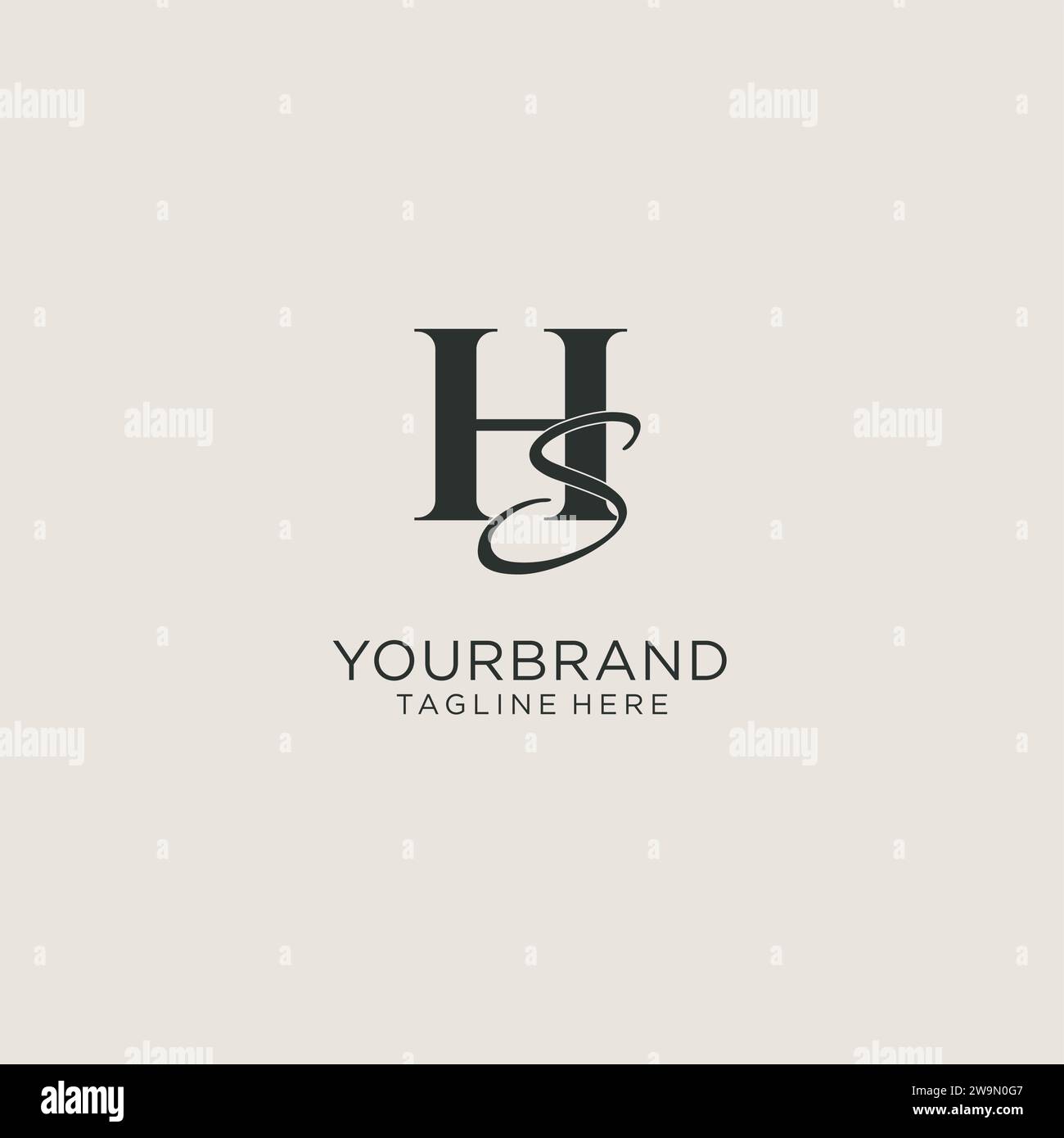 Letter hs logo hi-res stock photography and images - Alamy