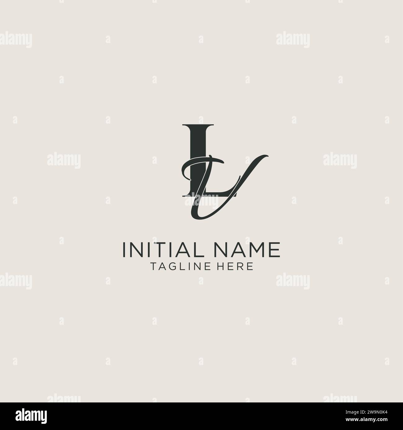 Initials LV letter monogram with elegant luxury style. Corporate ...