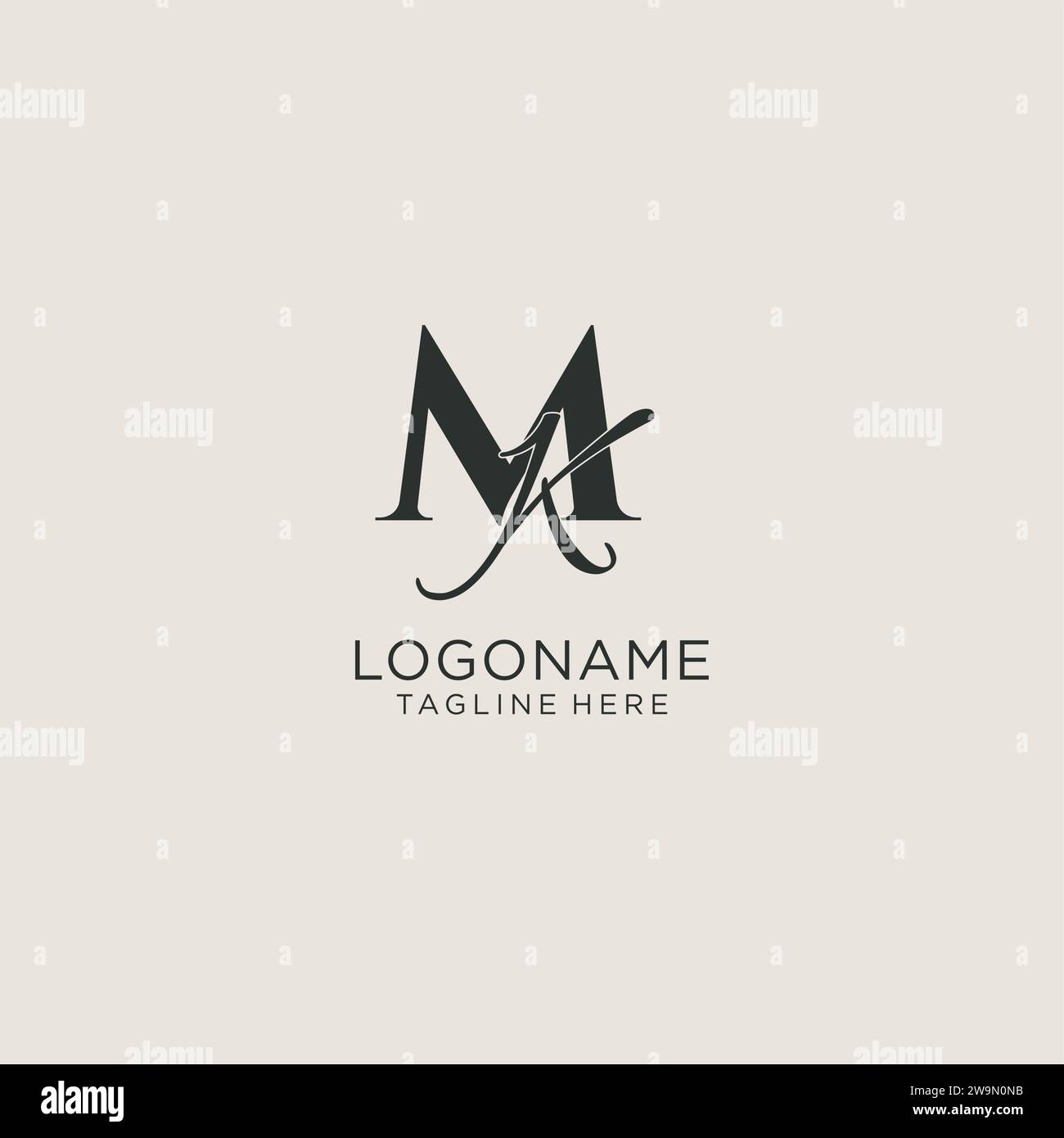 Mk initials logo hi-res stock photography and images - Alamy