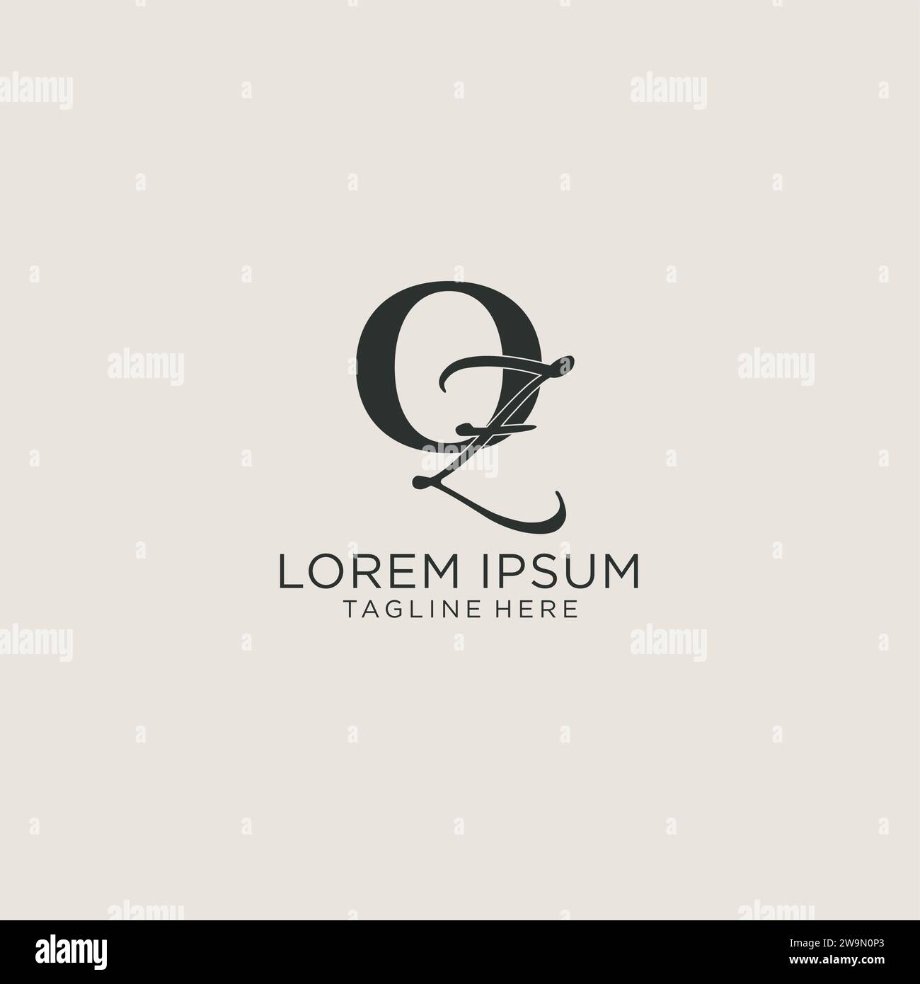 Initials OZ letter monogram with elegant luxury style. Corporate ...