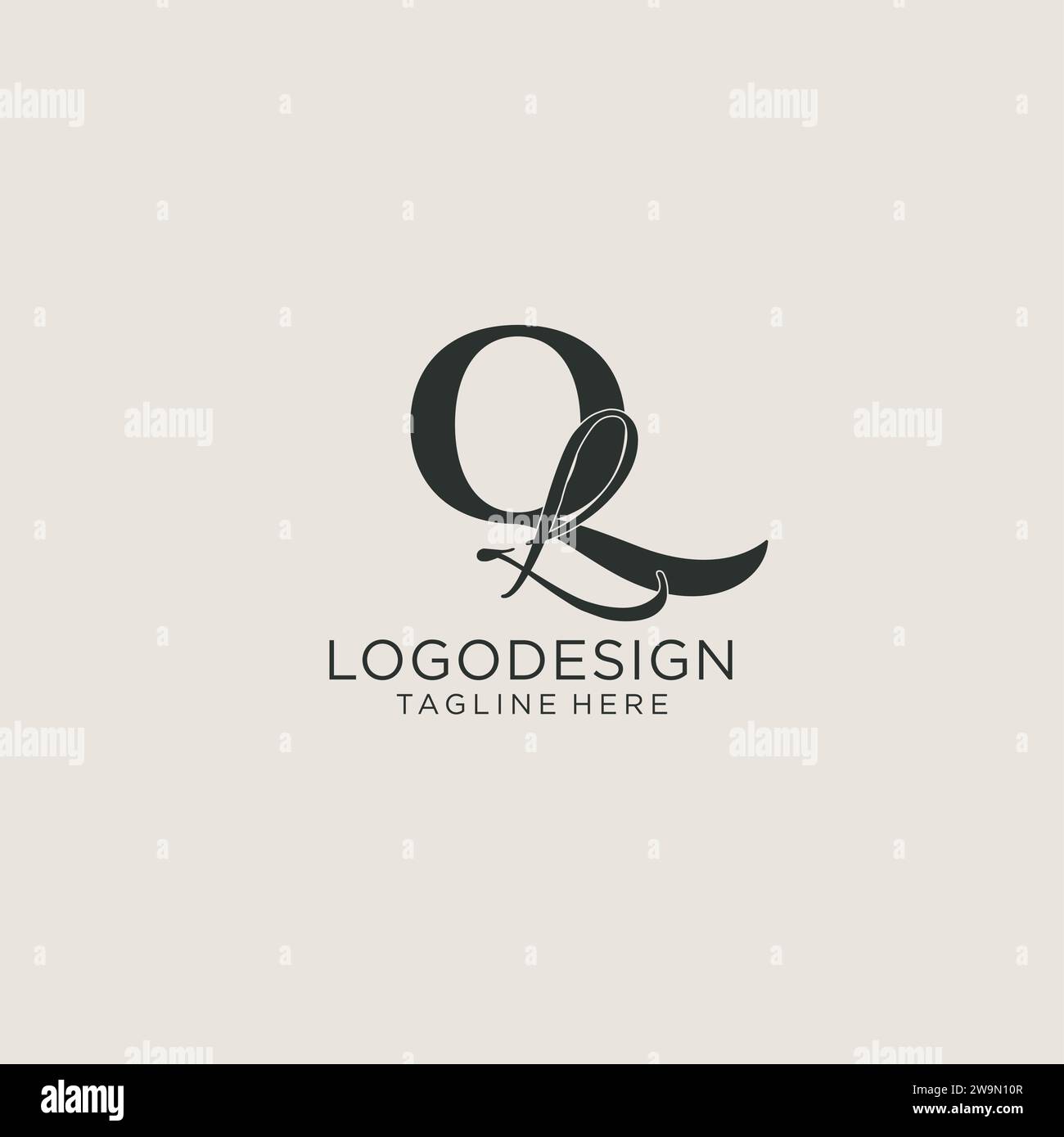 Initials QL letter monogram with elegant luxury style. Corporate ...