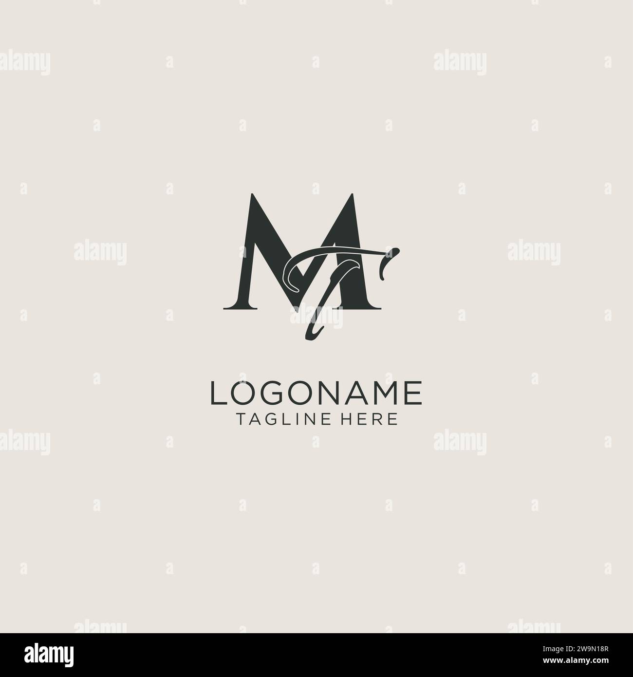 Mt initials logo Stock Vector Images - Alamy