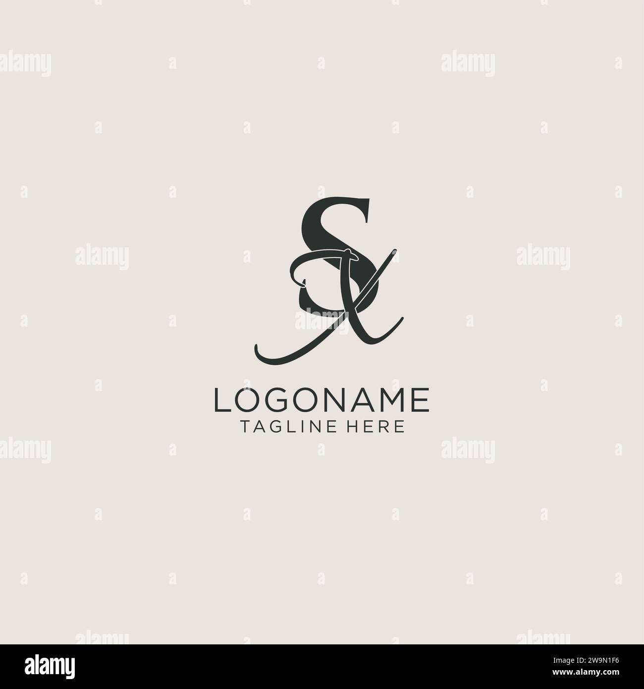 Initials SX letter monogram with elegant luxury style. Corporate ...